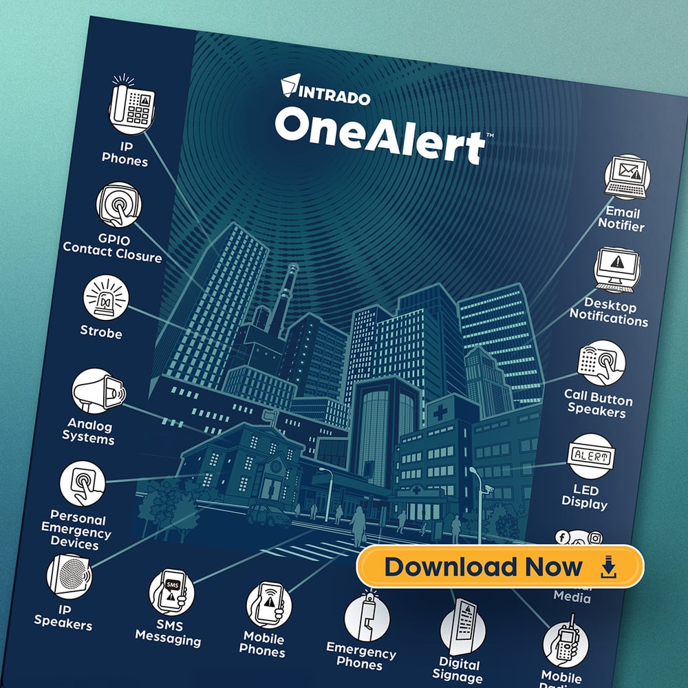 Intrado OneAlert Key Features and Integration Map